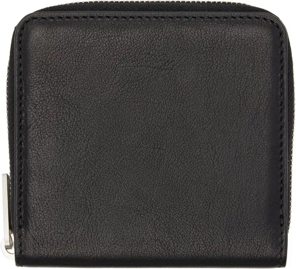 Rick Owens Logo Embossed Zip Around Wallet