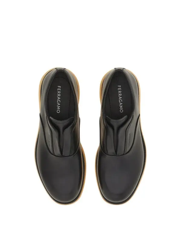 FERRAGAMO Slip-on Leather Loafers