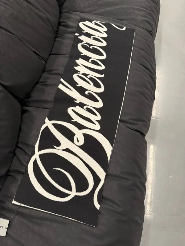 Balenciaga Big B Knitted Scarf - Black