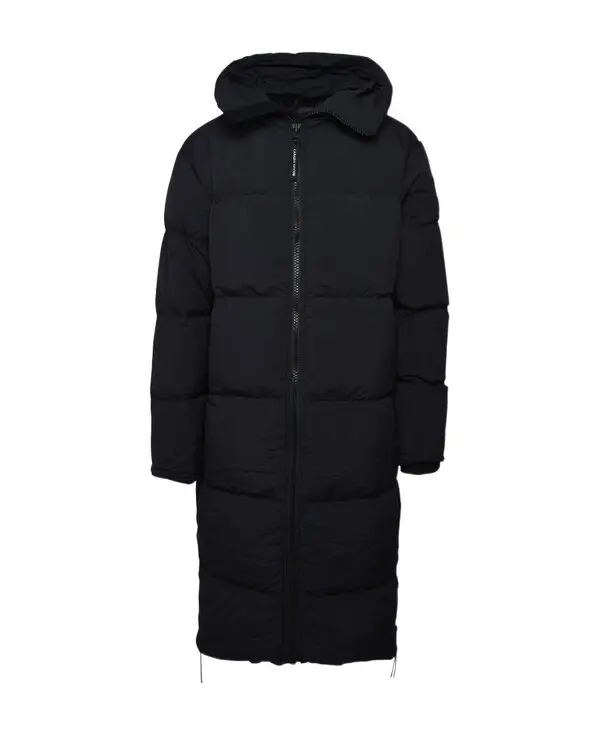 Canada Goose Logo Patch Hooded Down Jacket - Black