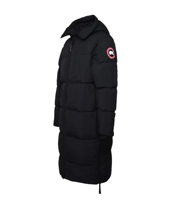 Canada Goose Logo Patch Hooded Down Jacket