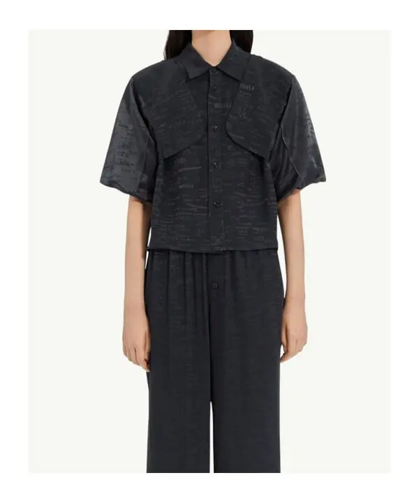 MAISON MARGIELA Jacquard Convertible Shirt