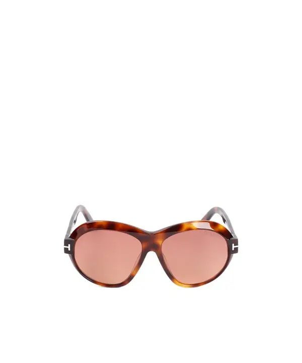 TOM FORD Inger Round Frame Sunglasses - Pink