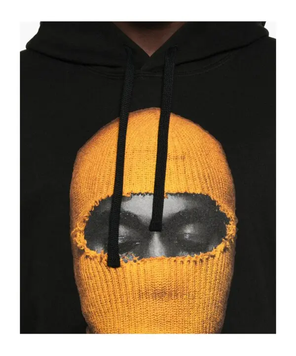 IH NOM UH NIT Printed Drawstring Hoodie - Black