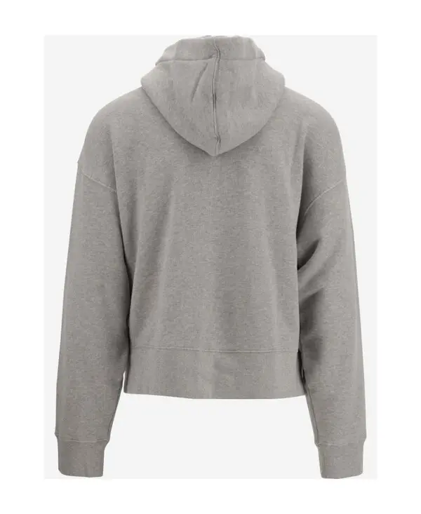 Palm Angels Photograph Print Cotton Hoodie - Gray