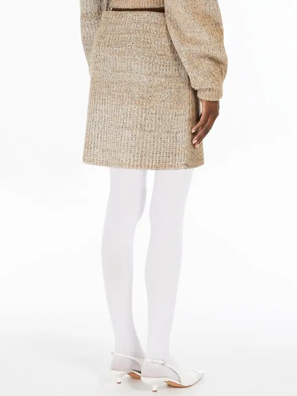 Sportmax High Waist Knitted Straight Tube Skirt