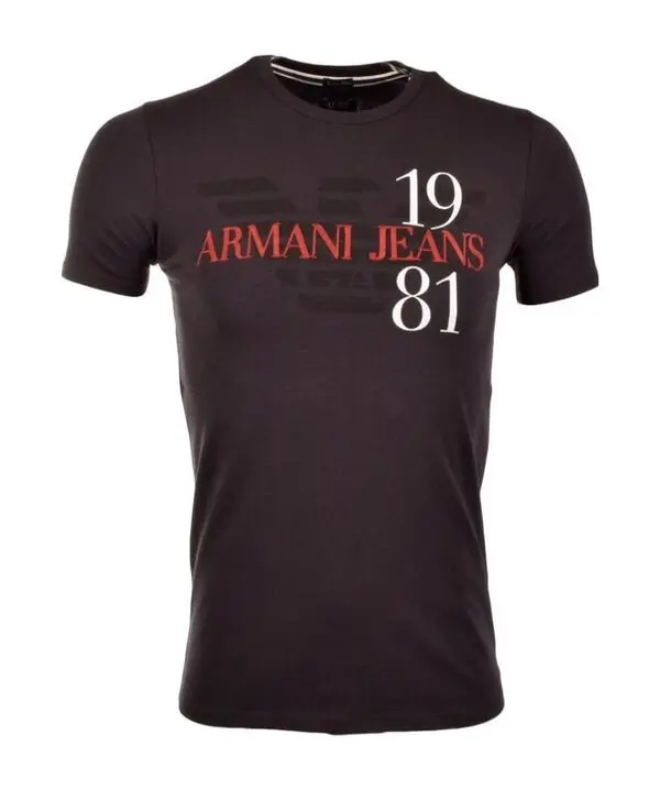 Emporio Armani Logo Printed T-shirt - Black