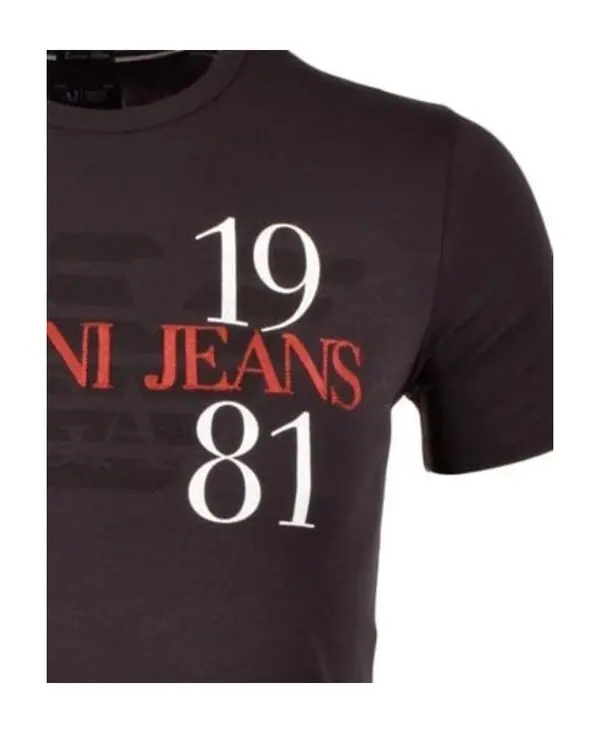 Emporio Armani Logo Printed T-shirt - Black