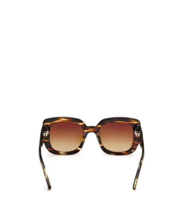 TOM FORD Full Rim Square Frame Sunglasses - Brown