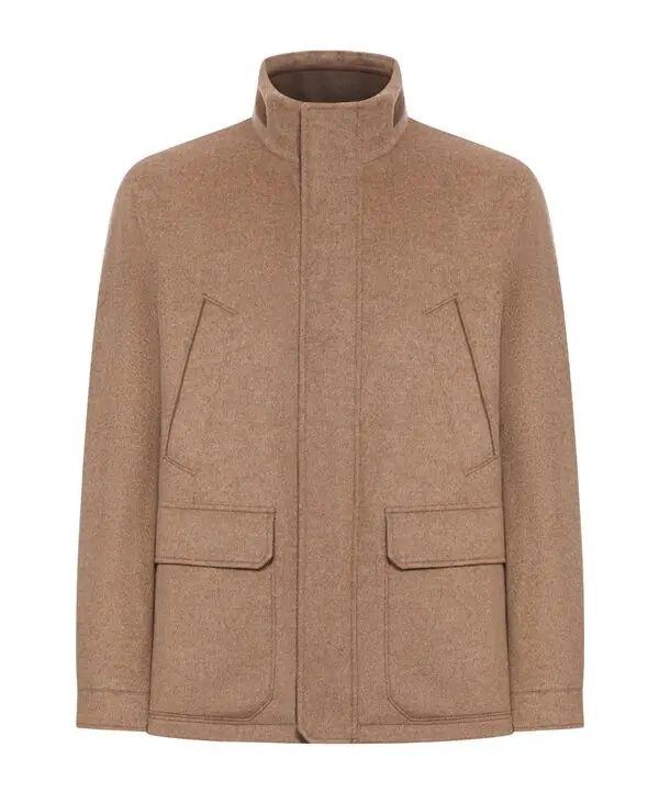 Zegna Long-sleeved High-neck Jacket
