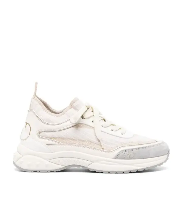 Valentino Garavani Low-top Chunky Leather Sneakers - White