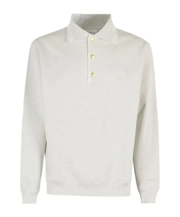 Drole De Monsieur Polo-neck Cotton Sweatshirt
