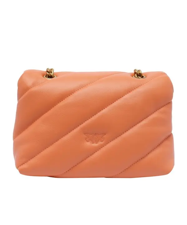 Pinko Logo Plaque Quilted Shoulder Bag
