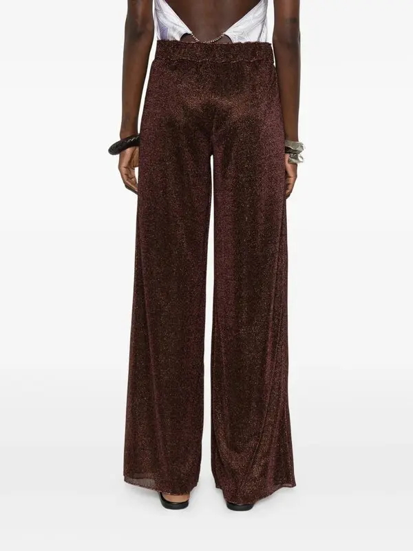 Oseree Wide-leg Sequin Trousers - Black