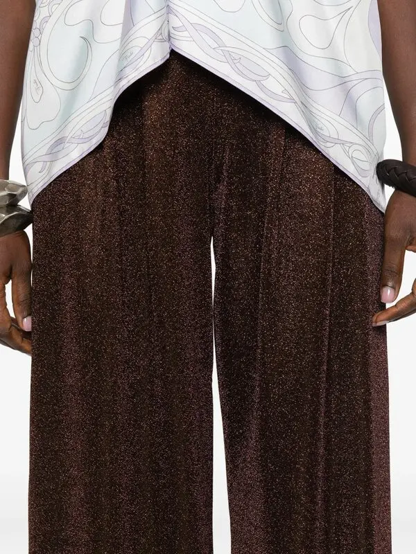 Oseree Wide-leg Sequin Trousers - Black