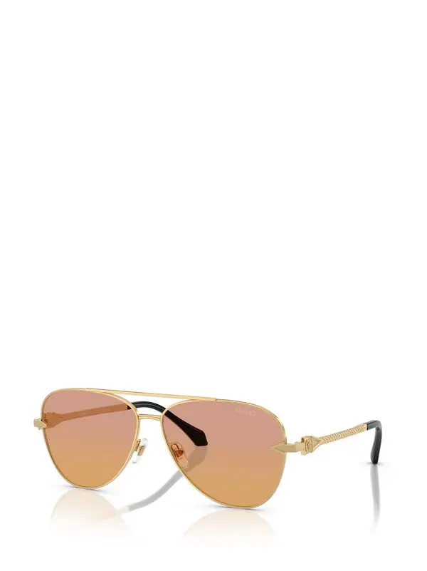 Versace Pilot Frame Sunglasses - Nude