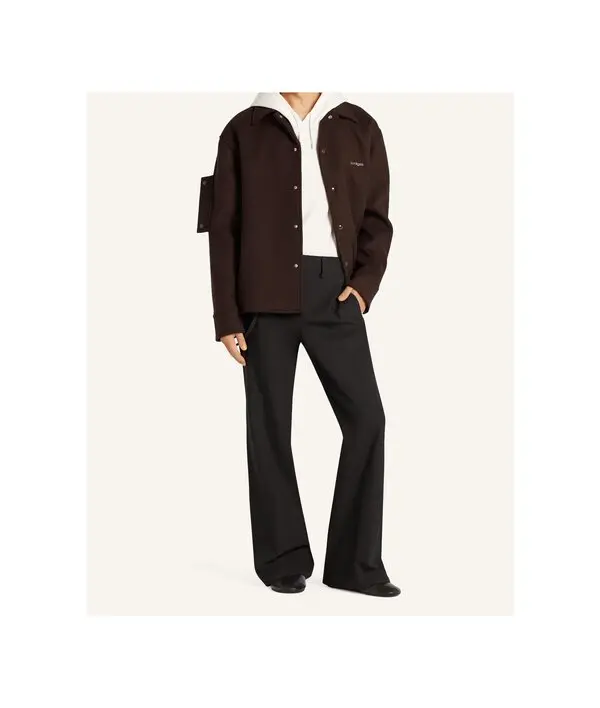 COURREGES Courrèges Embroidered Logo Shirt Jacket