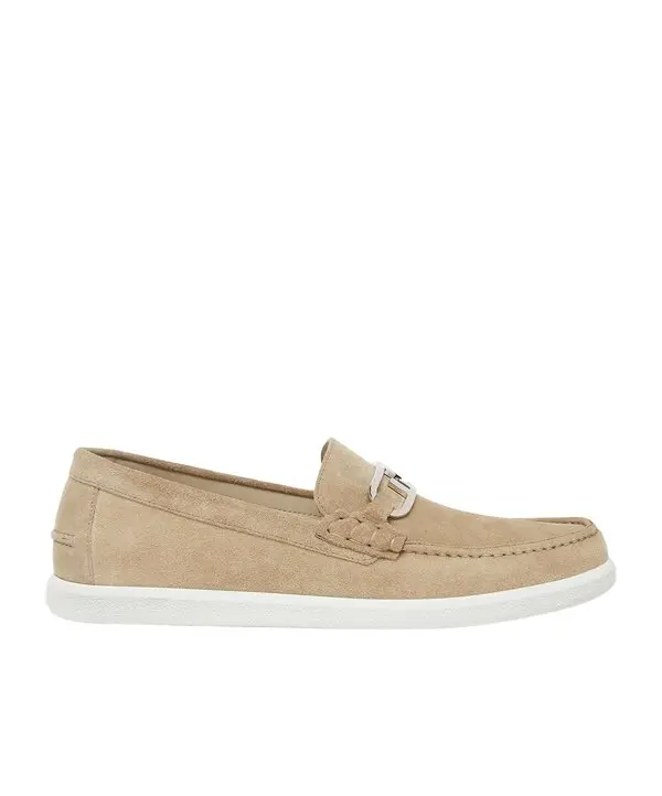 Fendi O'lock Slip-on Loafers With Buckle Detail - Light Brown