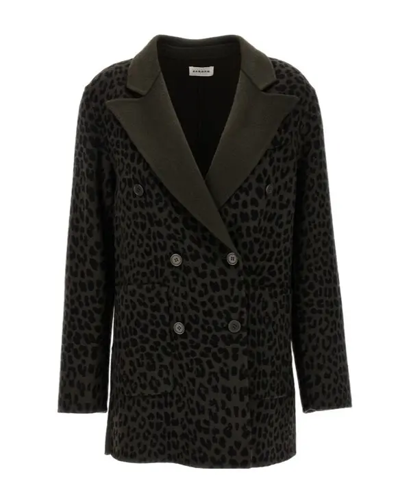 P.a.r.o.s.h Double-breasted Cheetah-print Blazer