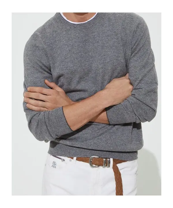 Brunello Cucinelli Crewneck Knitted Jumper - Grey