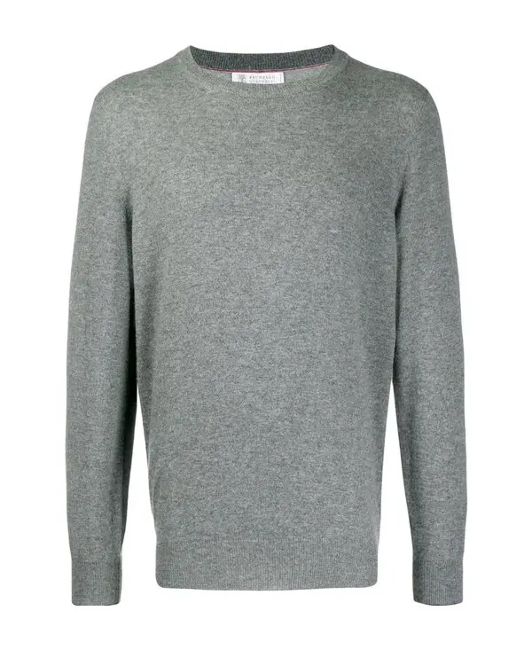 Brunello Cucinelli Crewneck Knitted Jumper - Grey