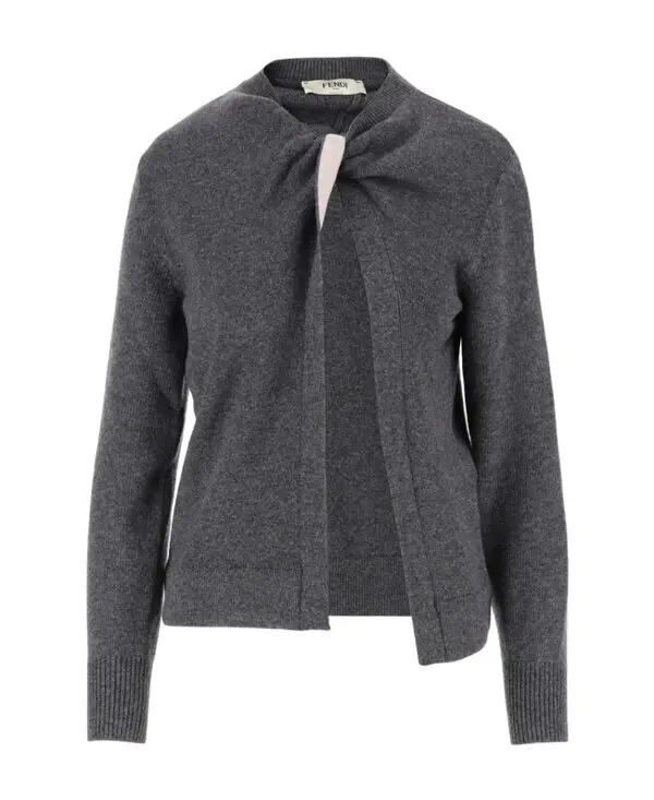Fendi Cashmere Wool Long-sleeved Cardigan