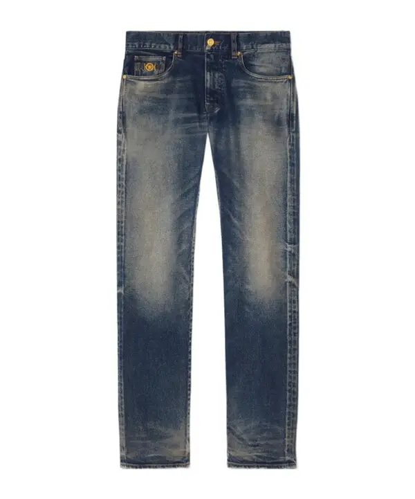 Versace Effect Straight Leg Jeans