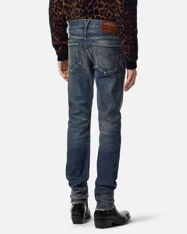 Versace Effect Straight Leg Jeans