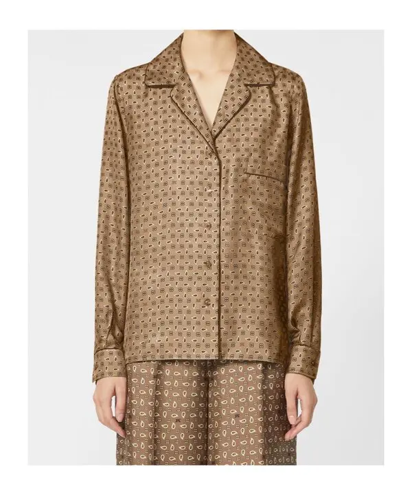 Max Mara Disco Printed Button-up Shirt