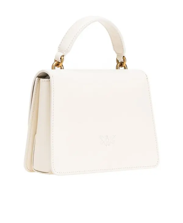 Pinko Mini Love Bag One Top Handle Leather - White