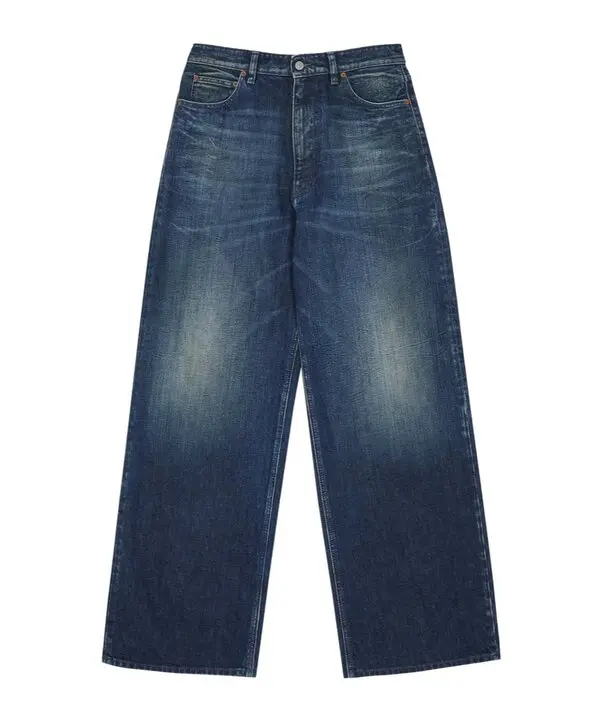 MAISON MARGIELA Logo Patch Wide-leg Jeans - Blue