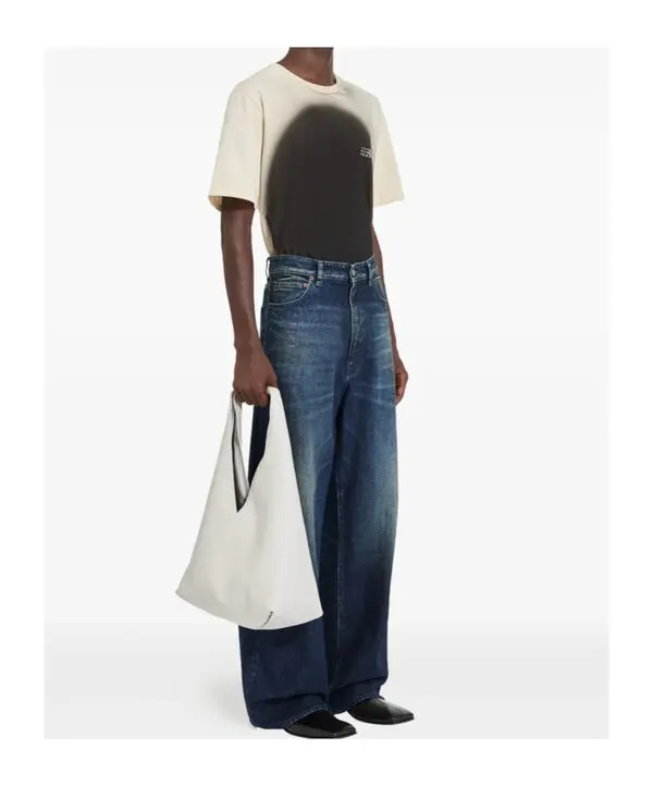 MAISON MARGIELA Logo Patch Wide-leg Jeans - Blue