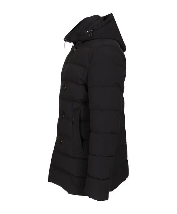 MOORER Hooded Jacket With Double-breasted Closure