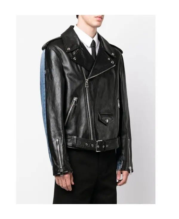 Alexander McQueen Panelled Biker Jacket