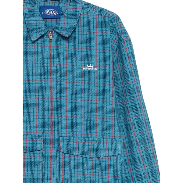AWAKE Plaid Zip-up Shirt Jacket