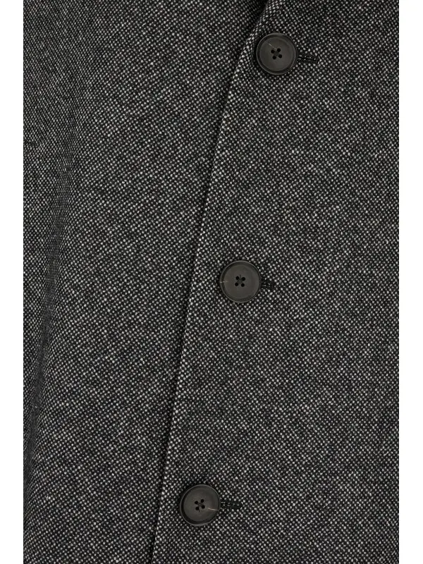 Zegna Cashmere Blend Longline Coat With Notched Lapels