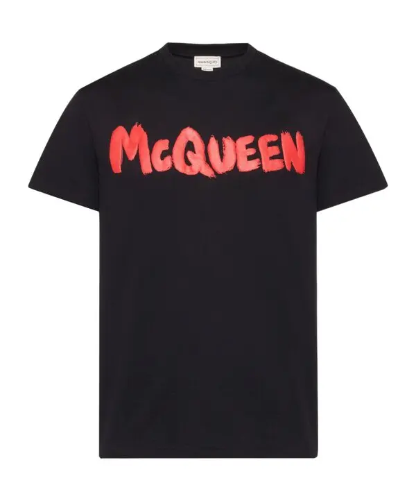 Alexander McQueen Logo Printed Crewneck T-shirt - Black