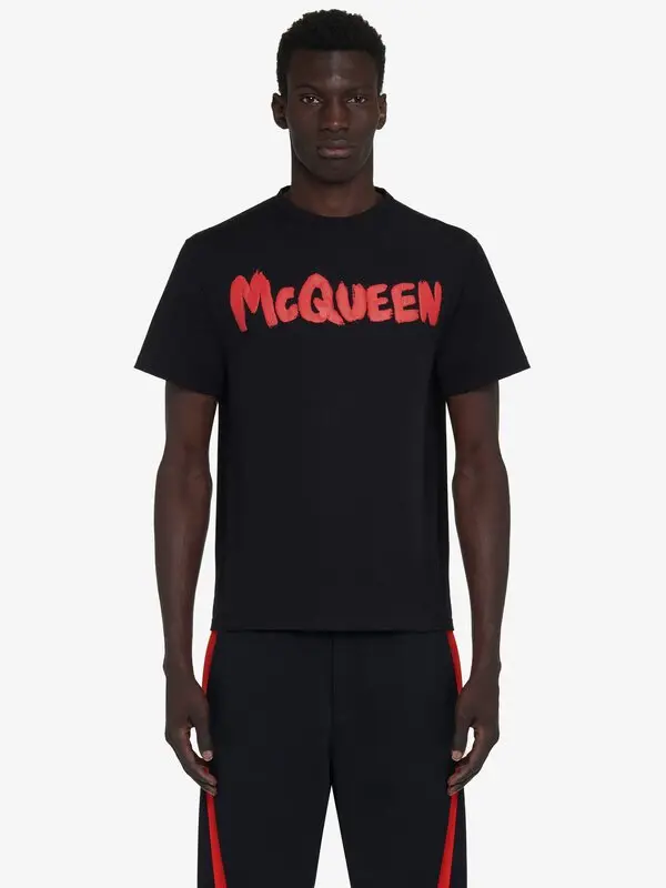 Alexander McQueen Logo Printed Crewneck T-shirt - Black