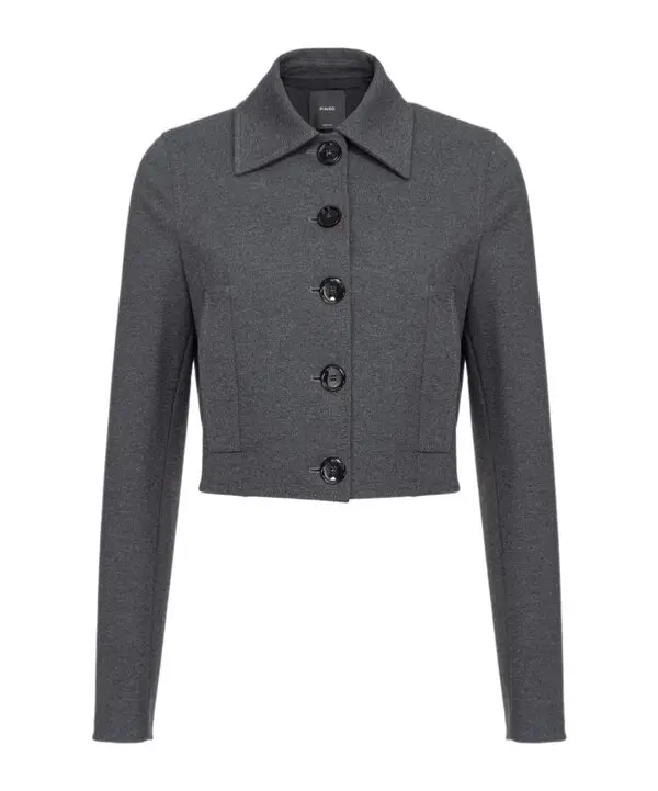 Pinko Short Single-breasted Jacket - Black