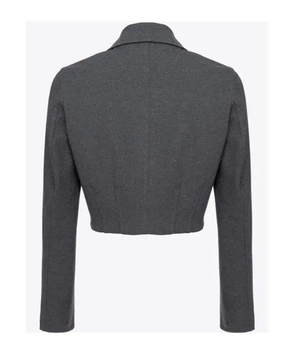 Pinko Short Single-breasted Jacket - Black
