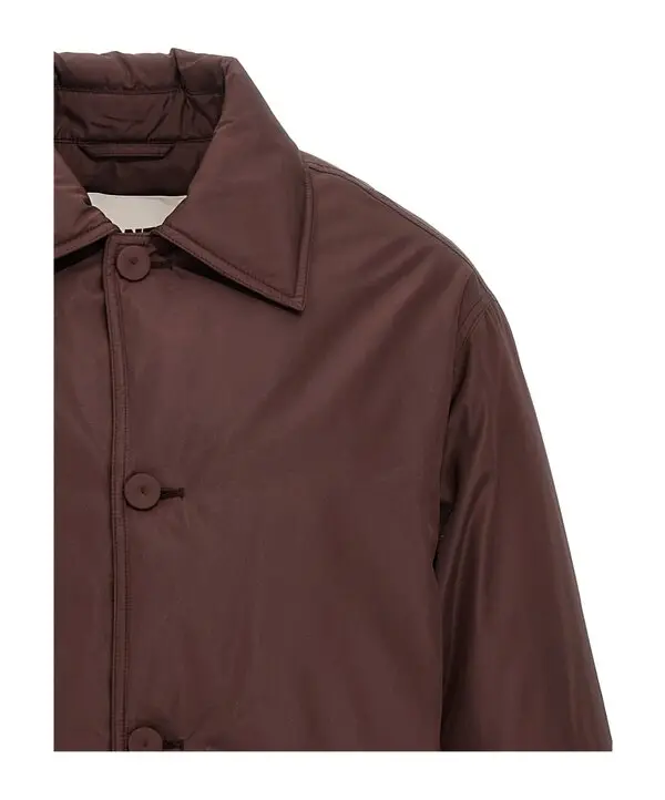 JIL SANDER Down Blouson Padded Jacket - Brown