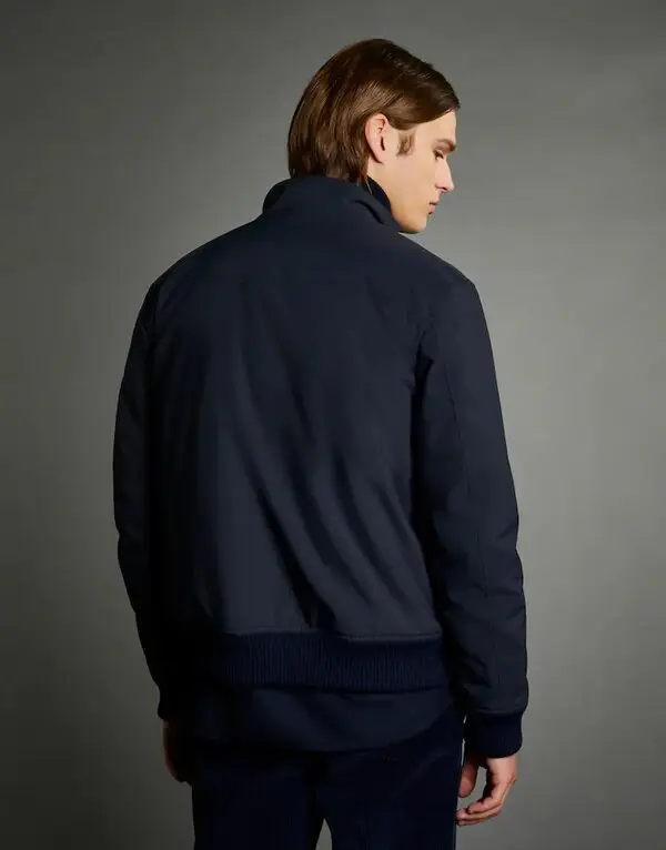 FAY Classic Bomber Jacket With Iconic Clasp