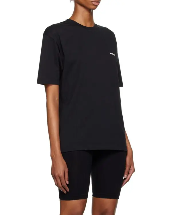 AMBUSH Crewneck T-shirts With Logo Embroidery - Black