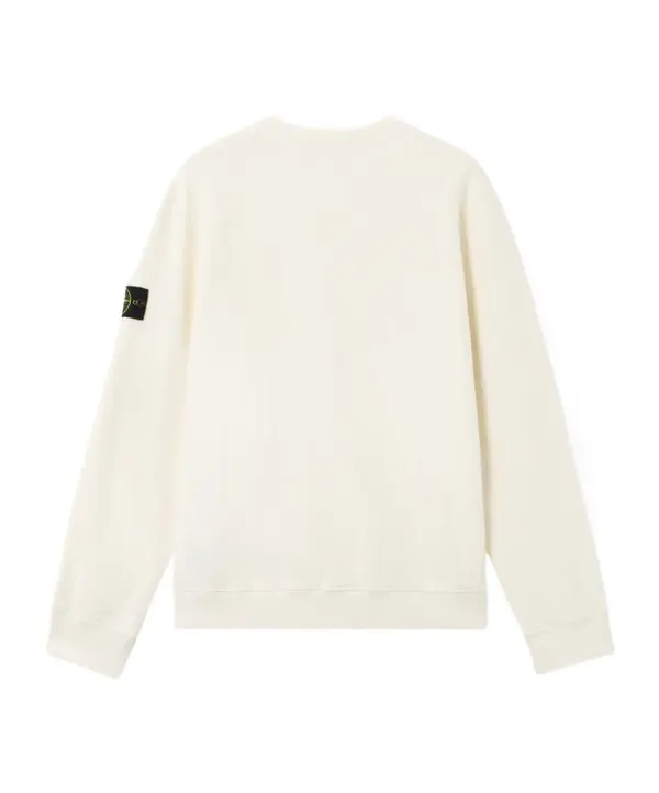 Stone Island Logo Patch Crewneck Sweatshirt - Ivory