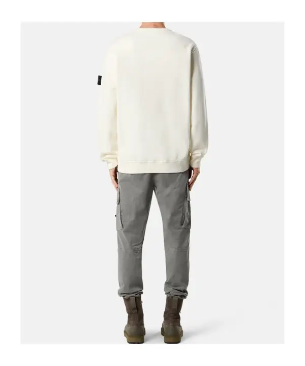 Stone Island Logo Patch Crewneck Sweatshirt - Ivory