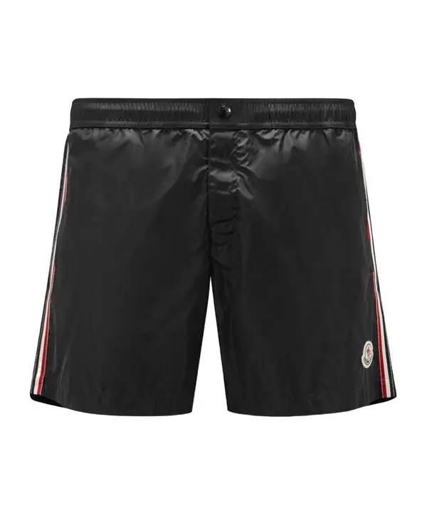 Moncler Tricolore Trim Swim Shorts - Black