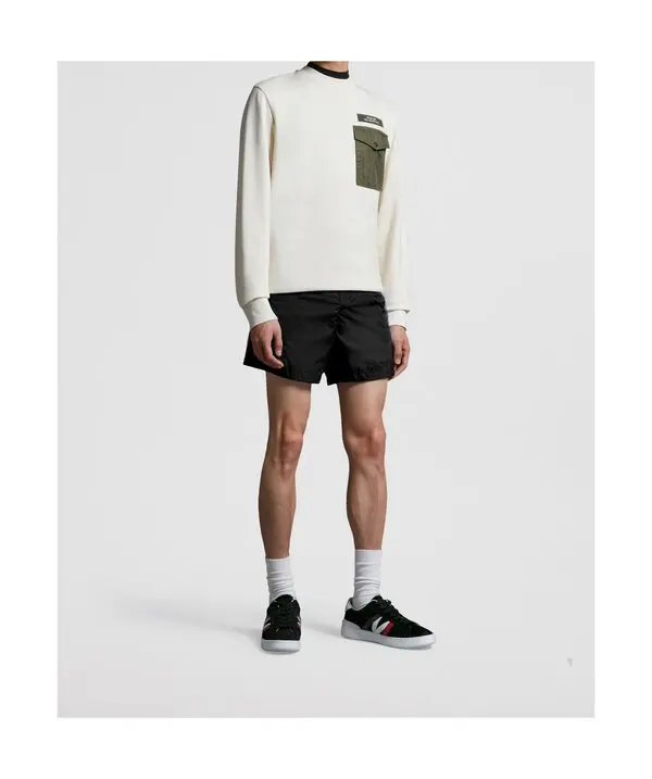 Moncler Tricolore Trim Swim Shorts - Black