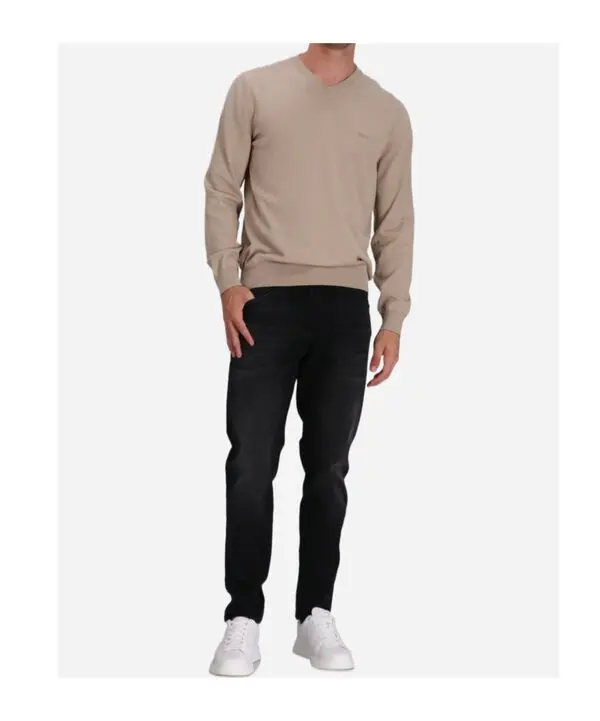 Hugo Boss Long-sleeved V-neck Jumper - Light Brown
