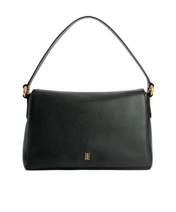 BY MALENE BIRGER Lelou Leather Shoulder Bag - Black