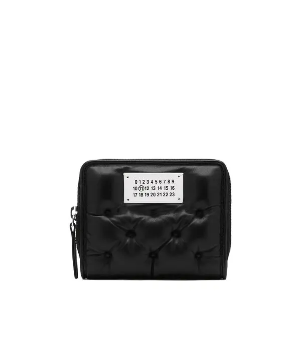 MAISON MARGIELA Numbers-motif Zipped Padded Wallet - Black